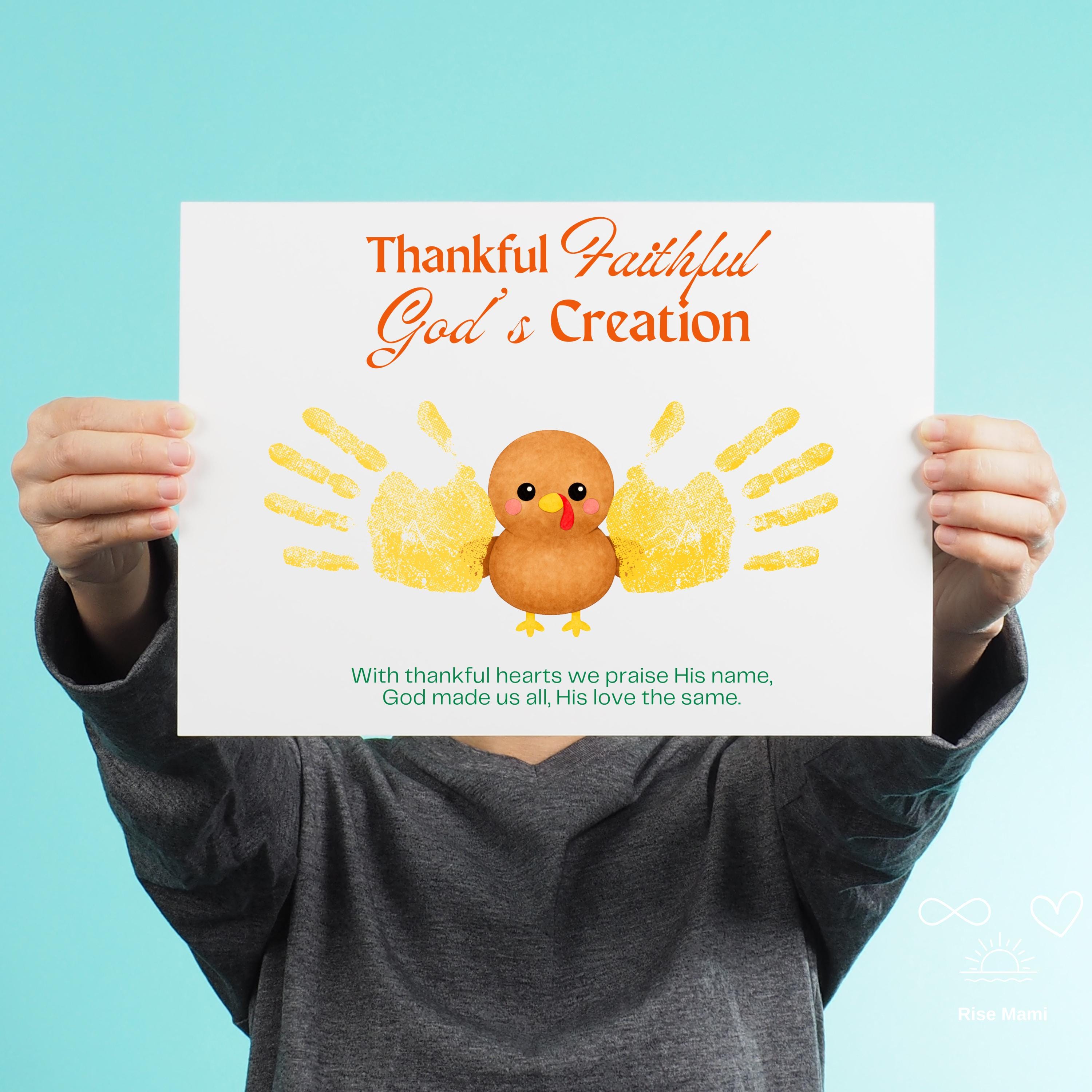 Christian Thanksgiving Turkey Handprint Craft Printable Faith-based ...