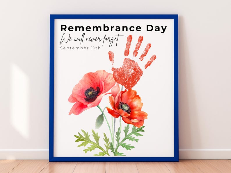 9/11 Remembrance Day Handprint Printable | Patriot Day Craft for Kids ...
