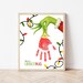 Christmas Handprint Printable Merry Grinchmas Craft Art, Grinch ...