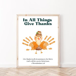 Christian Thanksgiving Handprint Fall Craft Activity Sunday School ...