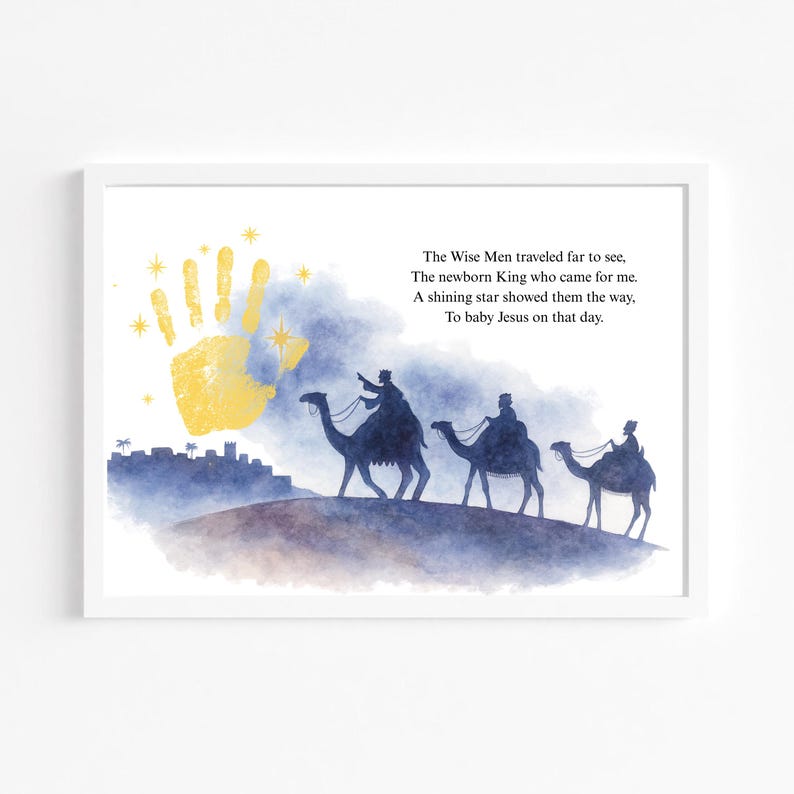 Three Wise Men Handprint Craft Printable, Christian Christmas Kids ...