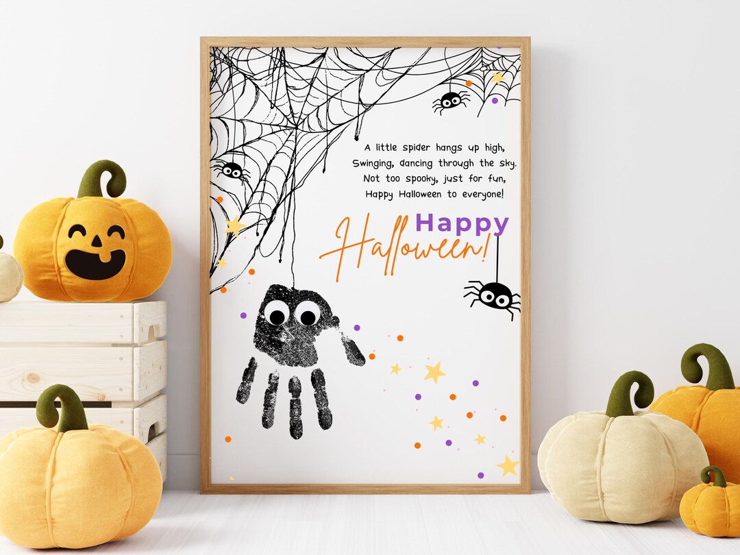 Halloween Spider Handprint Craft Printable | Kids Handprint Art ...
