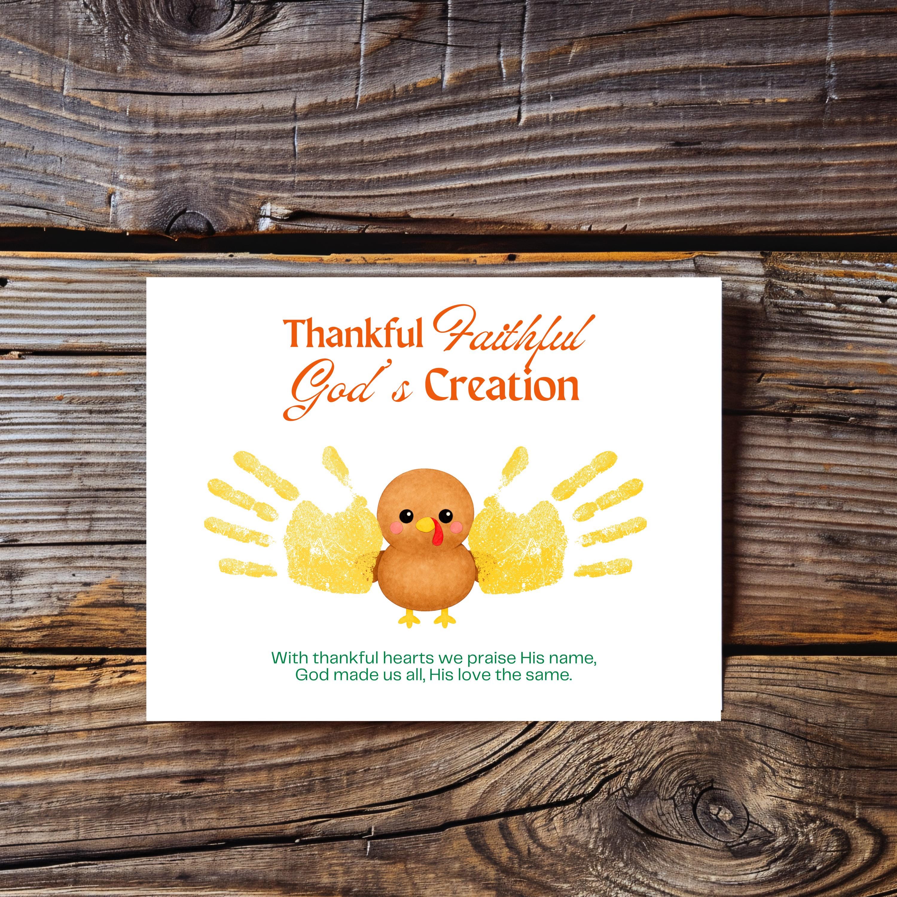 Christian Thanksgiving Turkey Handprint Craft Printable Faith-based ...
