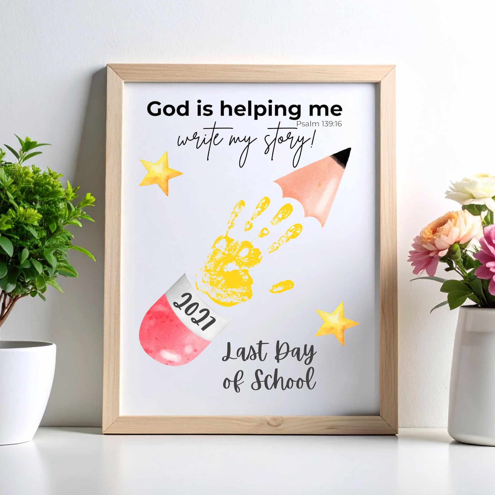 Christian First Day of School Handprint Printable Back to School ...