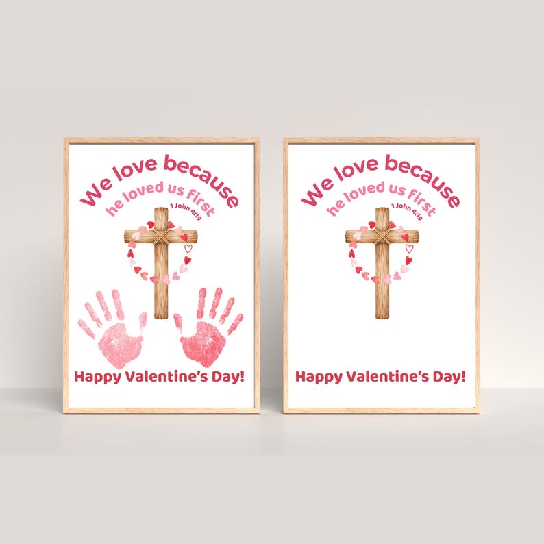 Bible Verse Valentine Handprint Art, Christian Kids Printable (PDF ...