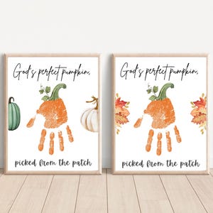 Christian Pumpkin Handprint Craft Fall Preschool Activity Kids Harvest ...