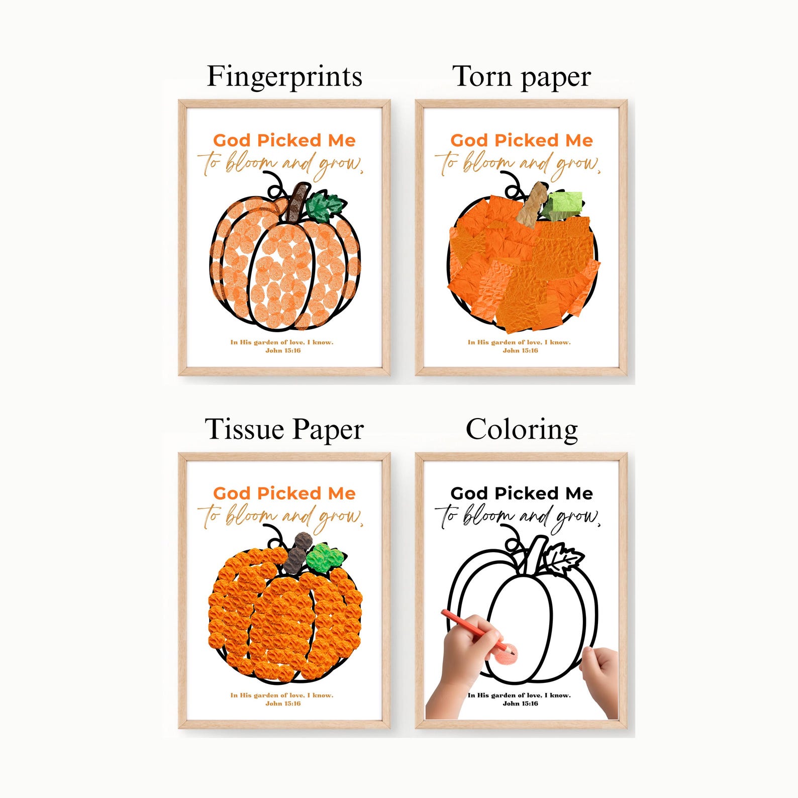 God Picked Me Pumpkin Craft Printable Thanksgiving Fall Activity Sunday ...
