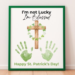 Christian St. Patrick’s Day Handprint Craft Printable, Faith Shamrock ...