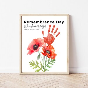9/11 Remembrance Day Handprint Printable | Patriot Day Craft for Kids ...