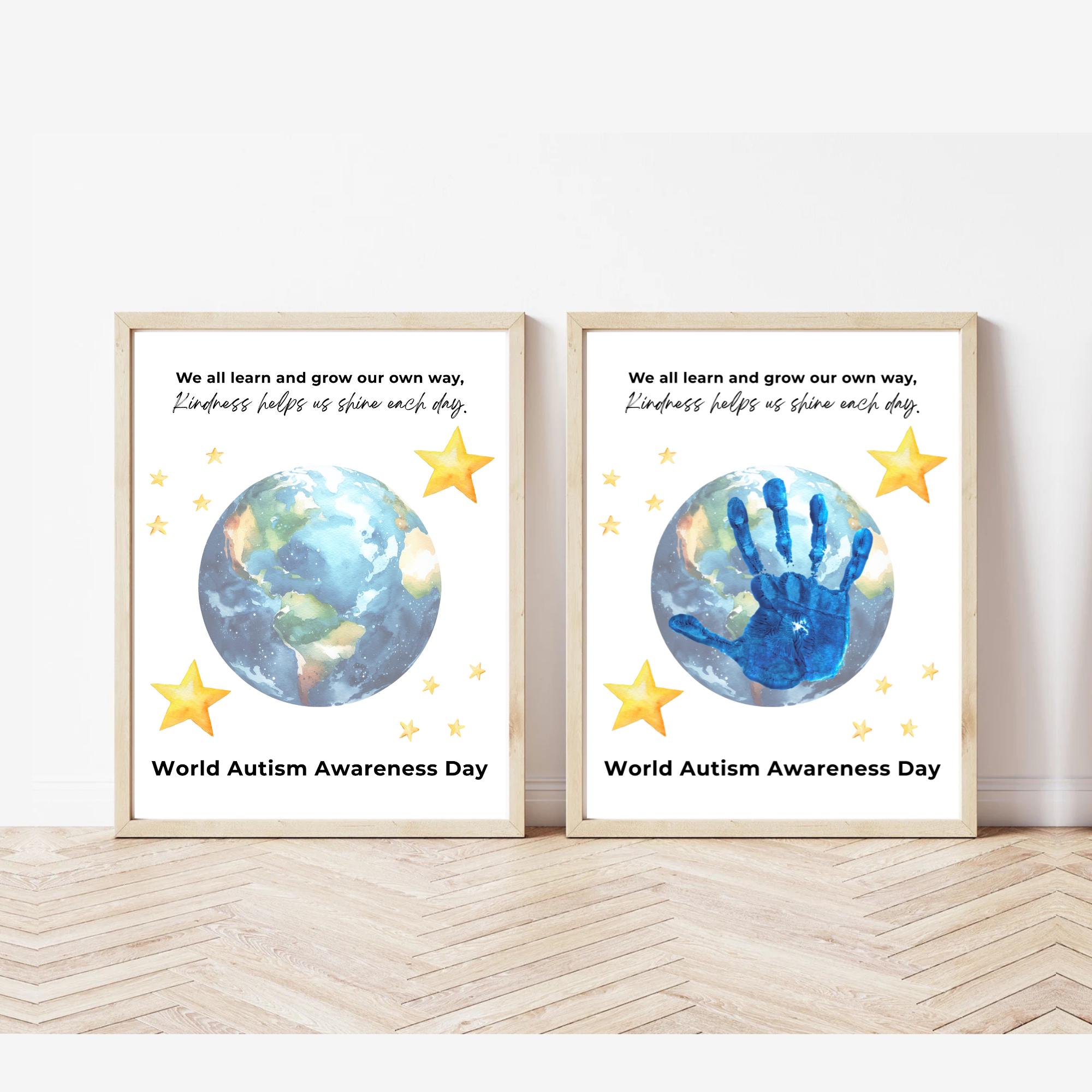 Autism Awareness Handprint Craft Printable | World Autism Awareness Day ...