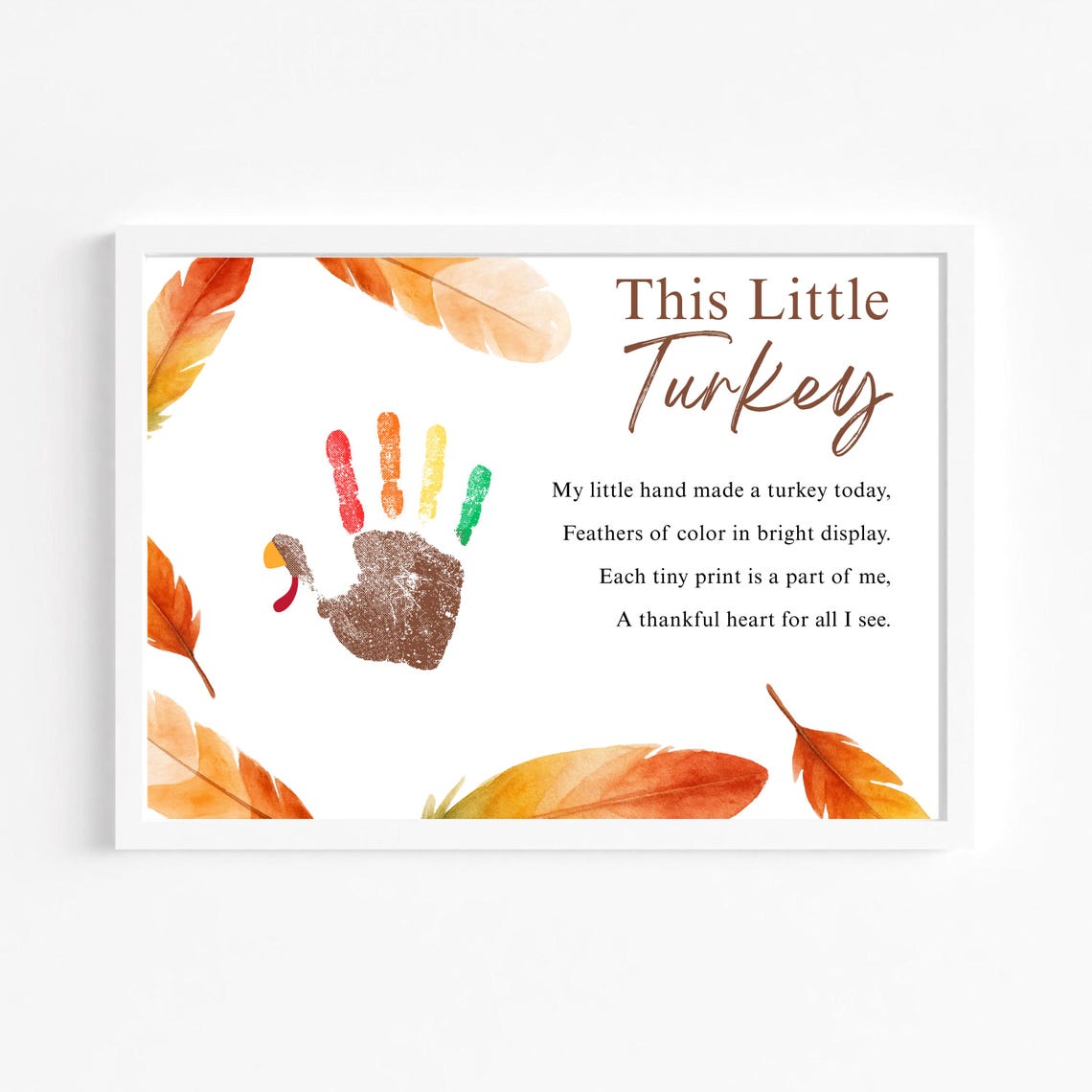 Thanksgiving Turkey Craft Kids Activity Little Turkey Handprint Craft ...