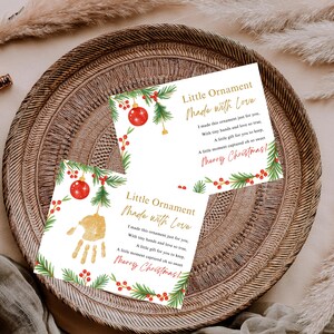 Christmas Handprint Ornament Poem Craft, Keepsake Gift (PDF Printable ...