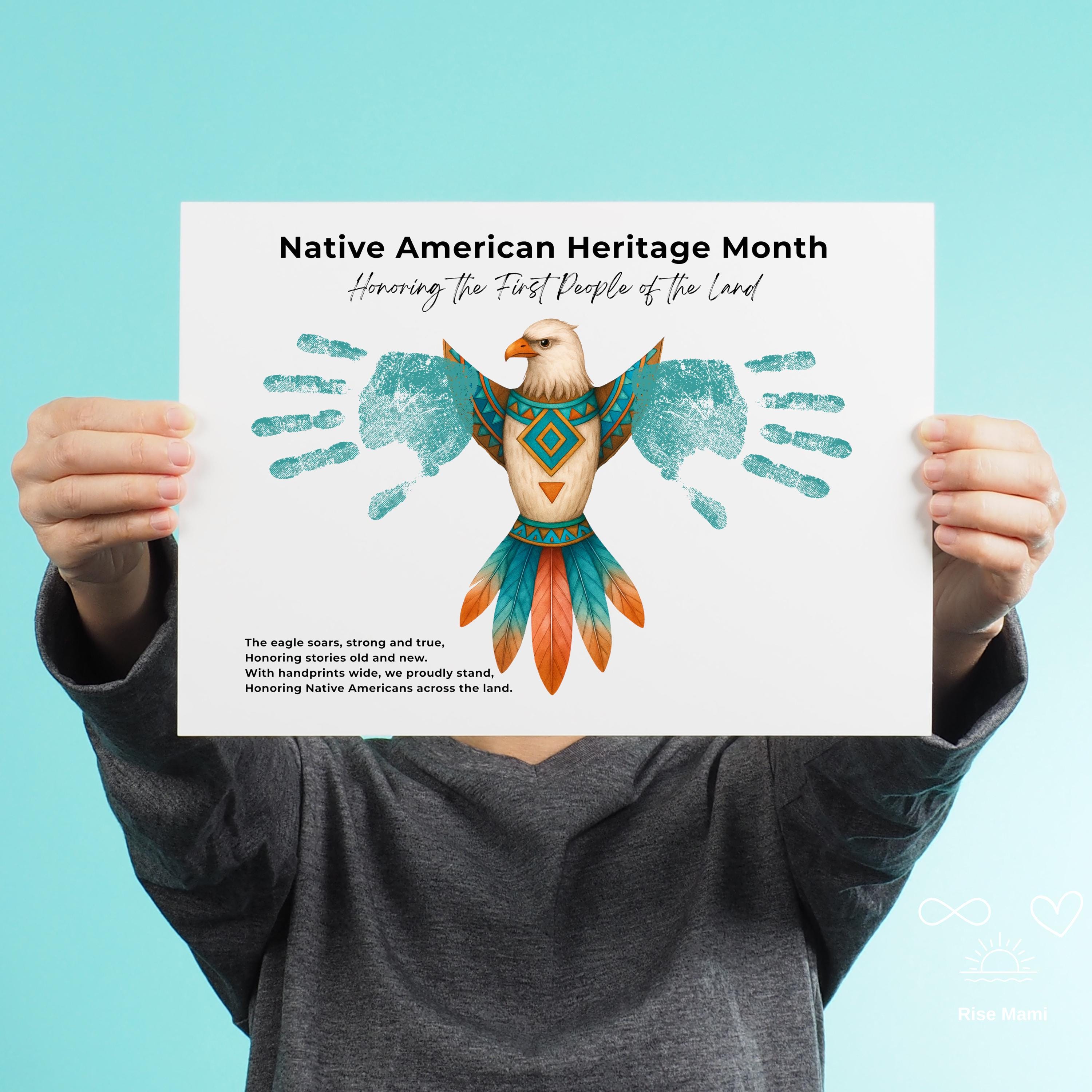 Native American Heritage Month Handprint Craft Poem Eagle Handprint ...