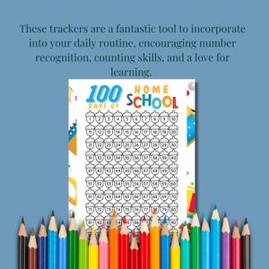 100 Days of School Tracker Printable: Color & Count Activity (PDF) - Etsy