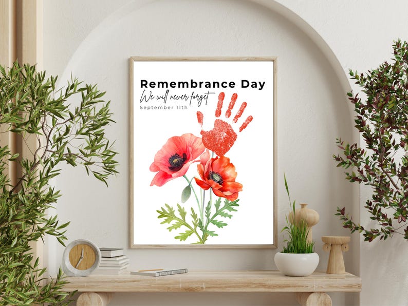 9/11 Remembrance Day Handprint Printable | Patriot Day Craft for Kids ...