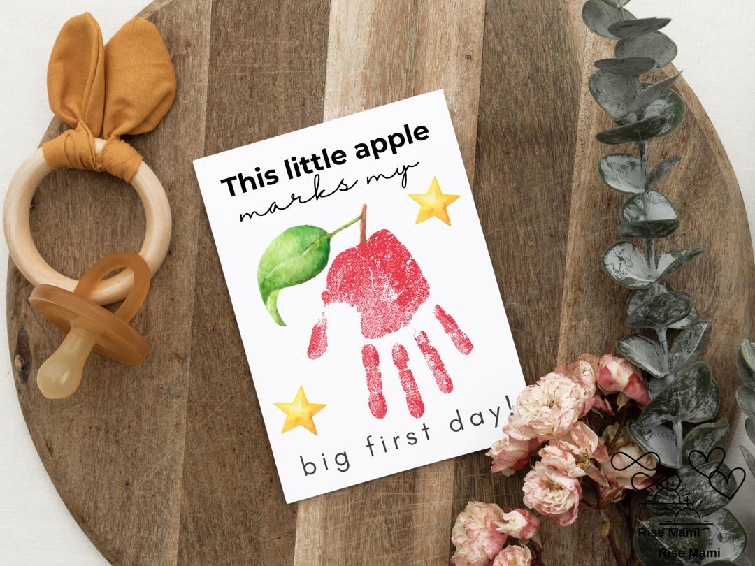 Apple Printable Keepsake Back to School Preschool First Day of School ...