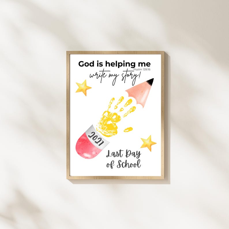 Christian First Day of School Handprint Printable Back to School ...