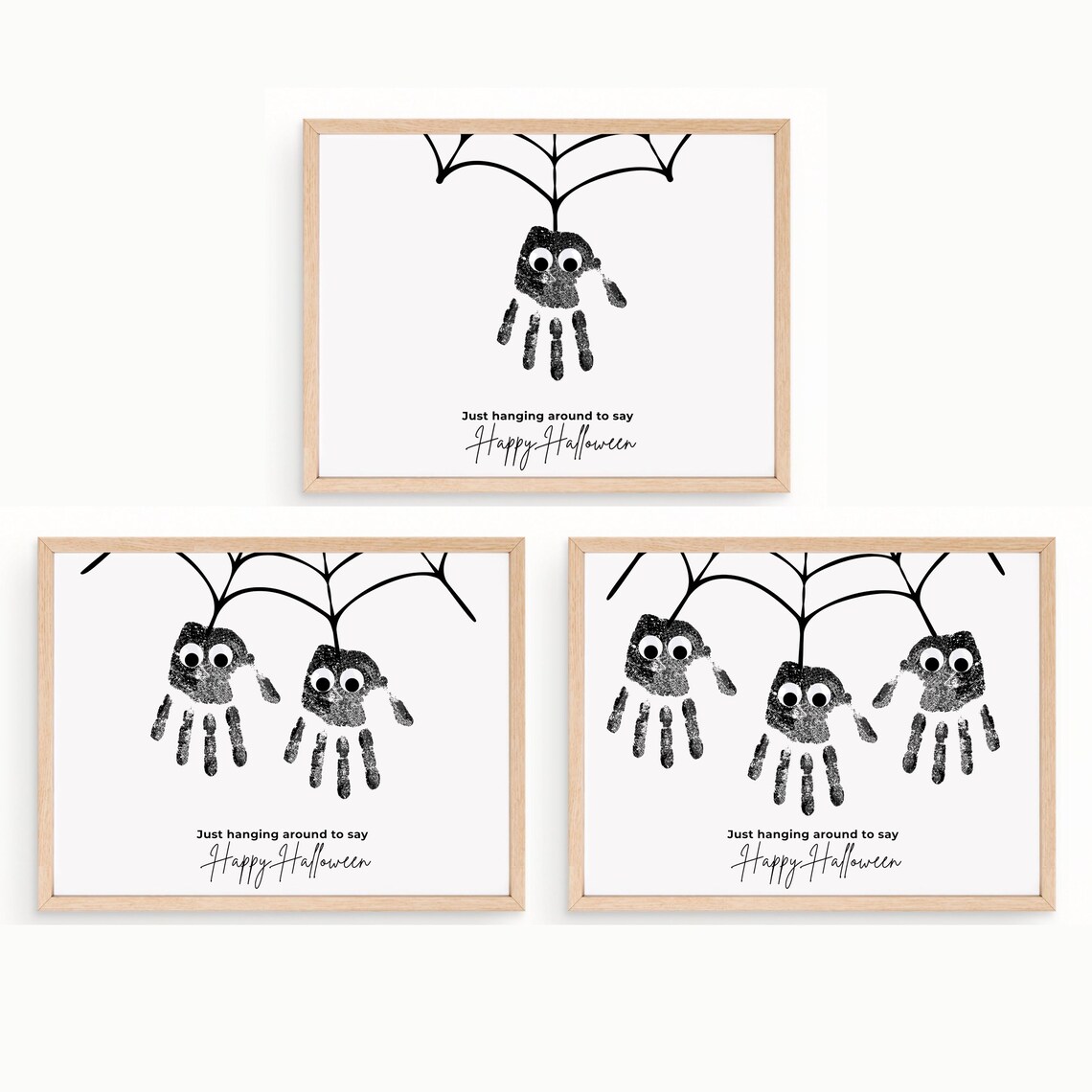 Halloween Spider Handprint Craft | Kids Printable Art | DIY Halloween ...