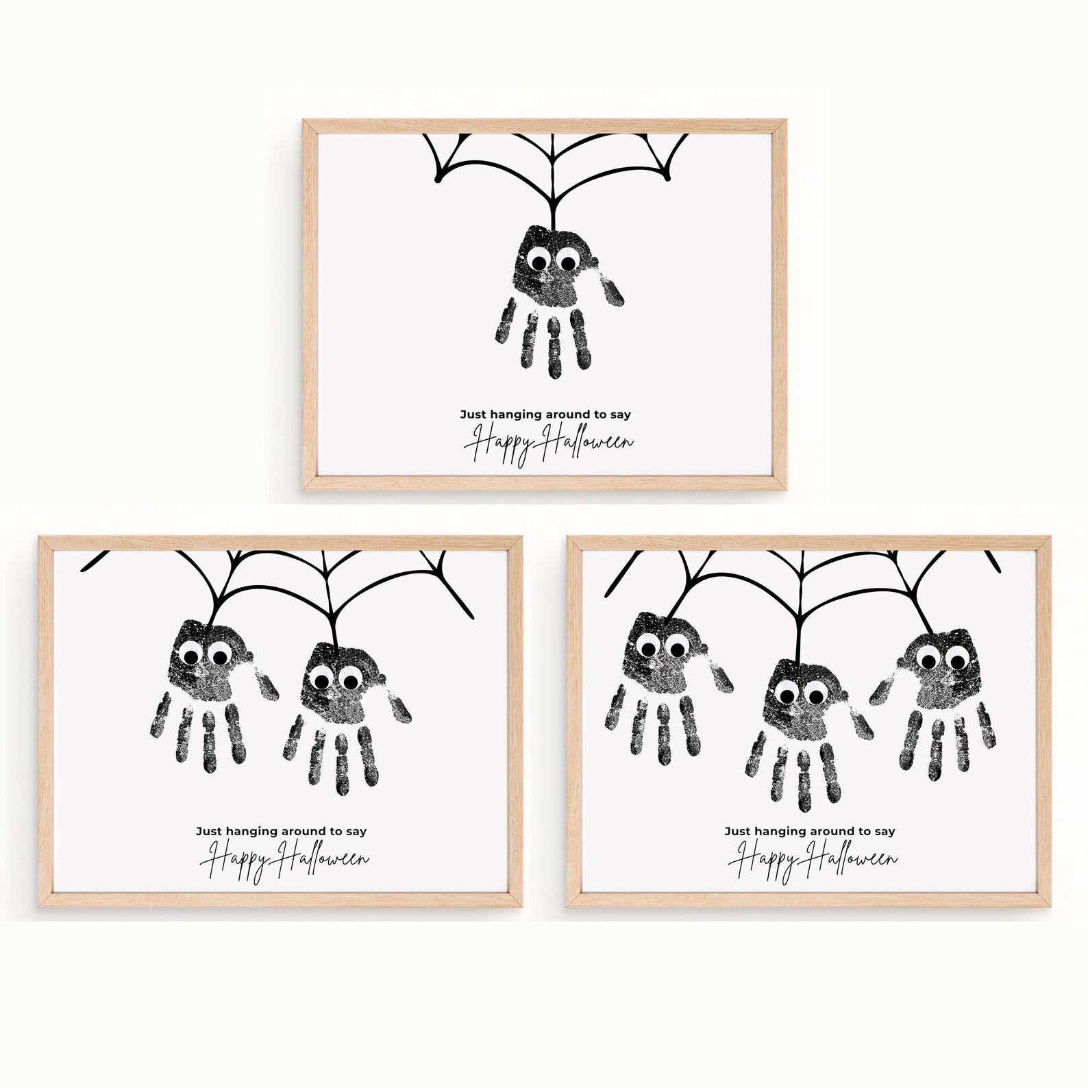 Halloween Spider Handprint Craft | Kids Printable Art | DIY Halloween ...