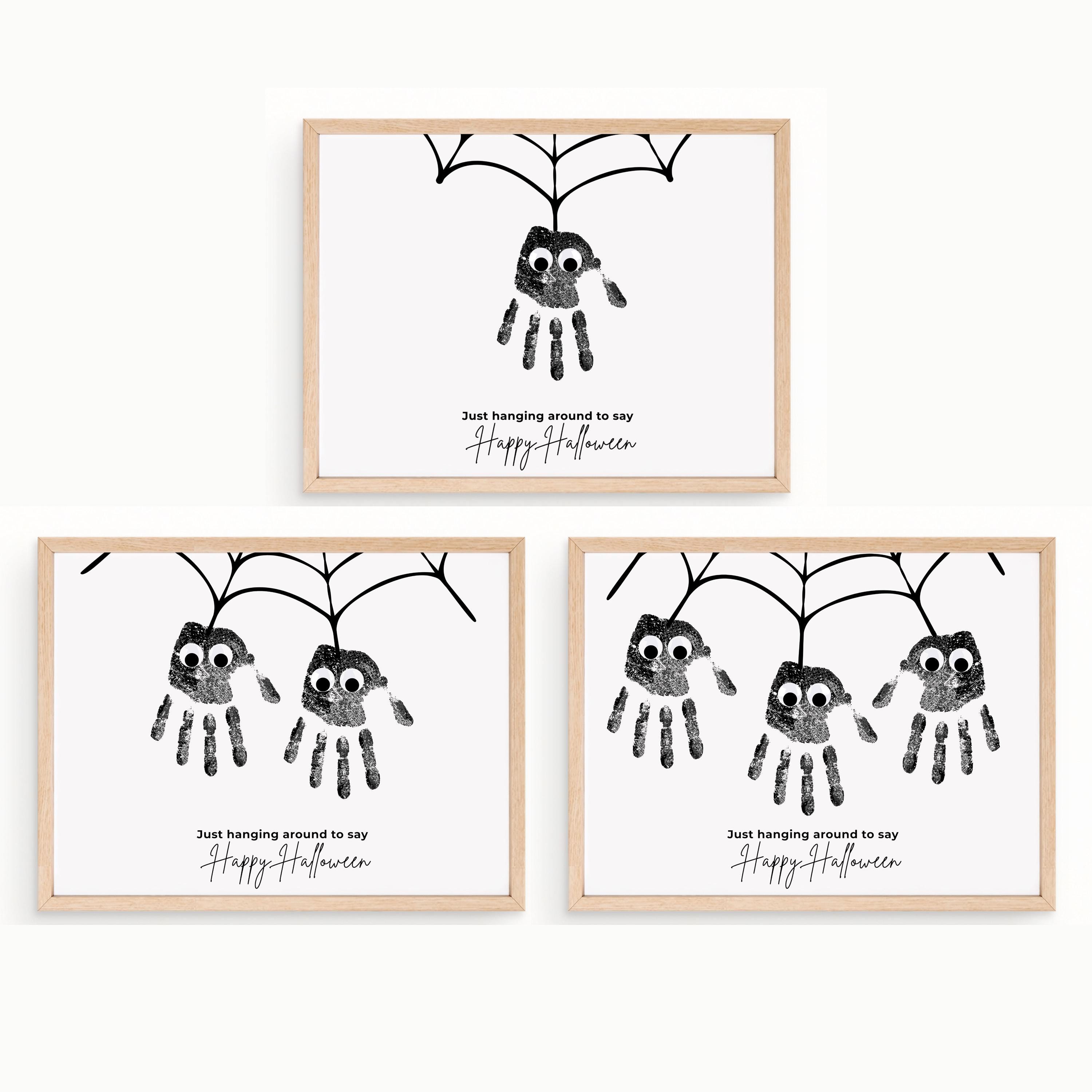 Halloween Spider Handprint Craft | Kids Printable Art | DIY Halloween ...