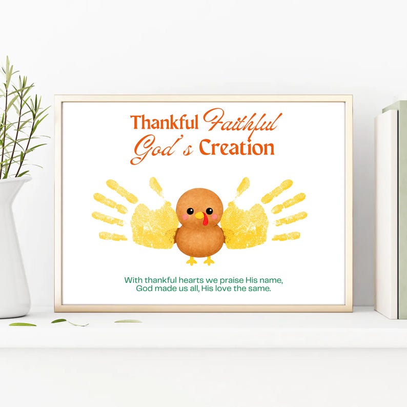Christian Thanksgiving Turkey Handprint Craft Printable Faith-based ...