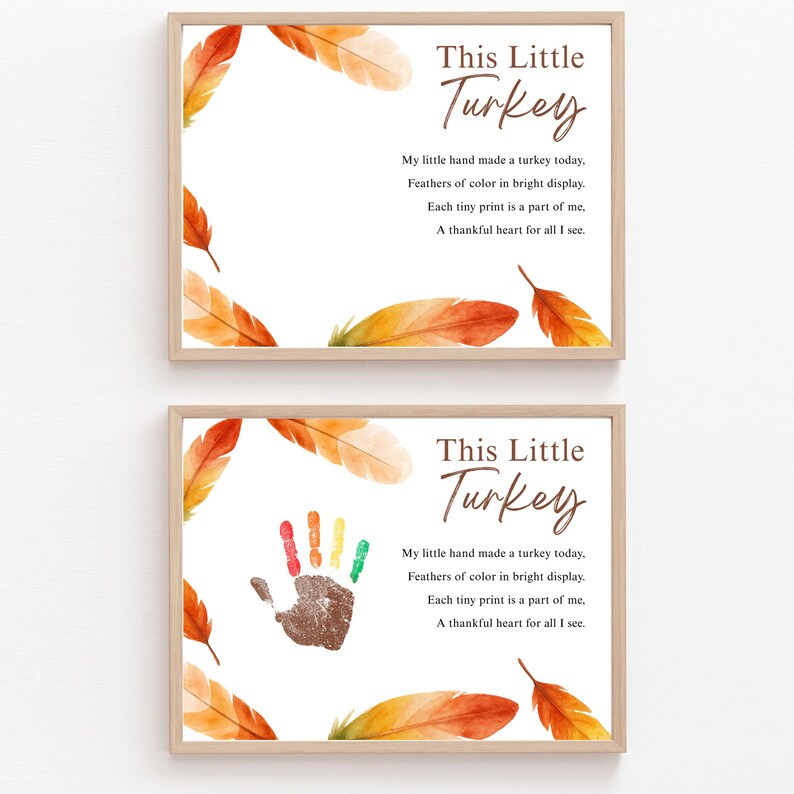 Thanksgiving Turkey Craft Kids Activity Little Turkey Handprint Craft ...