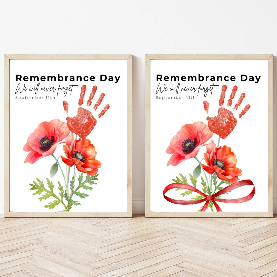 9/11 Remembrance Day Handprint Printable | Patriot Day Craft for Kids ...