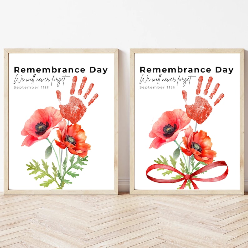 9/11 Remembrance Day Handprint Printable | Patriot Day Craft for Kids ...