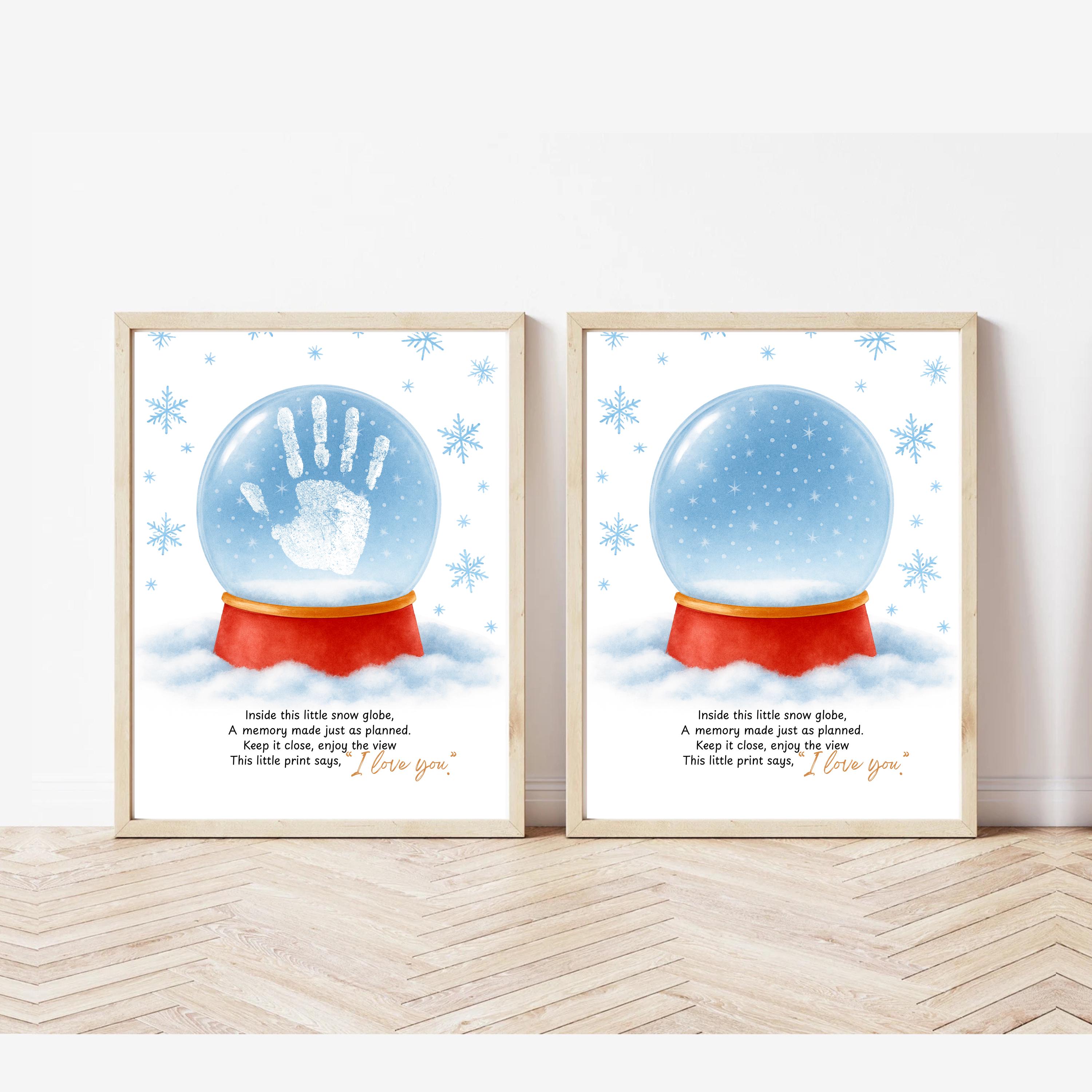 Snow Globe Handprint Craft Poem Printable Winter Classroom Activity ...