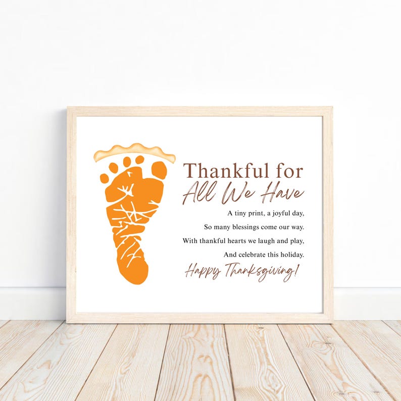 Pumpkin Pie Footprint Craft Printable for Kids Thanksgiving Keepsake ...
