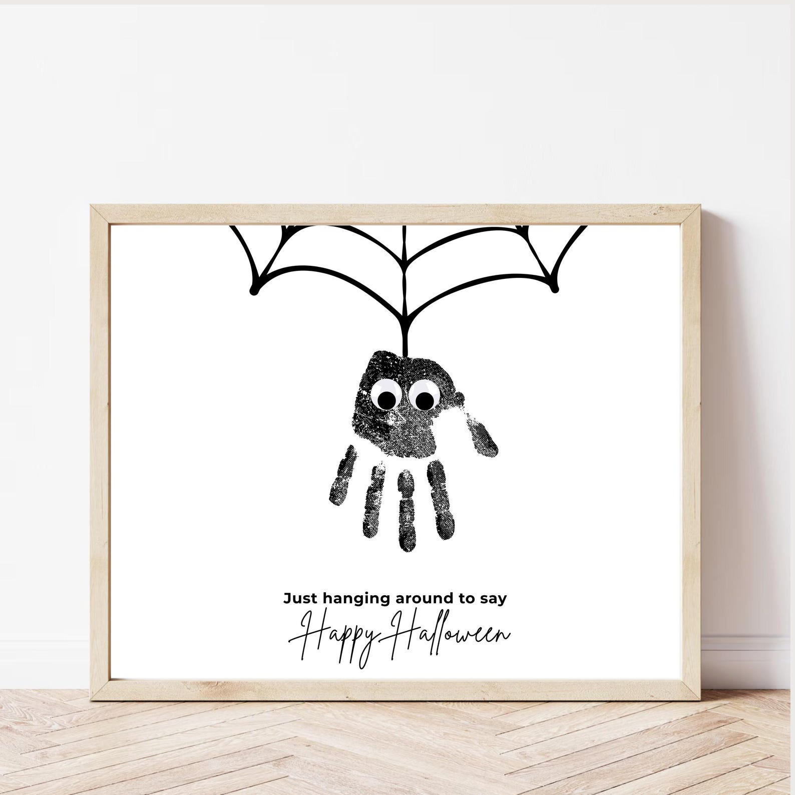 Halloween Spider Handprint Craft | Kids Printable Art | DIY Halloween ...