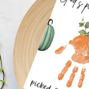 Christian Pumpkin Handprint Craft Fall Preschool Activity Kids Harvest ...