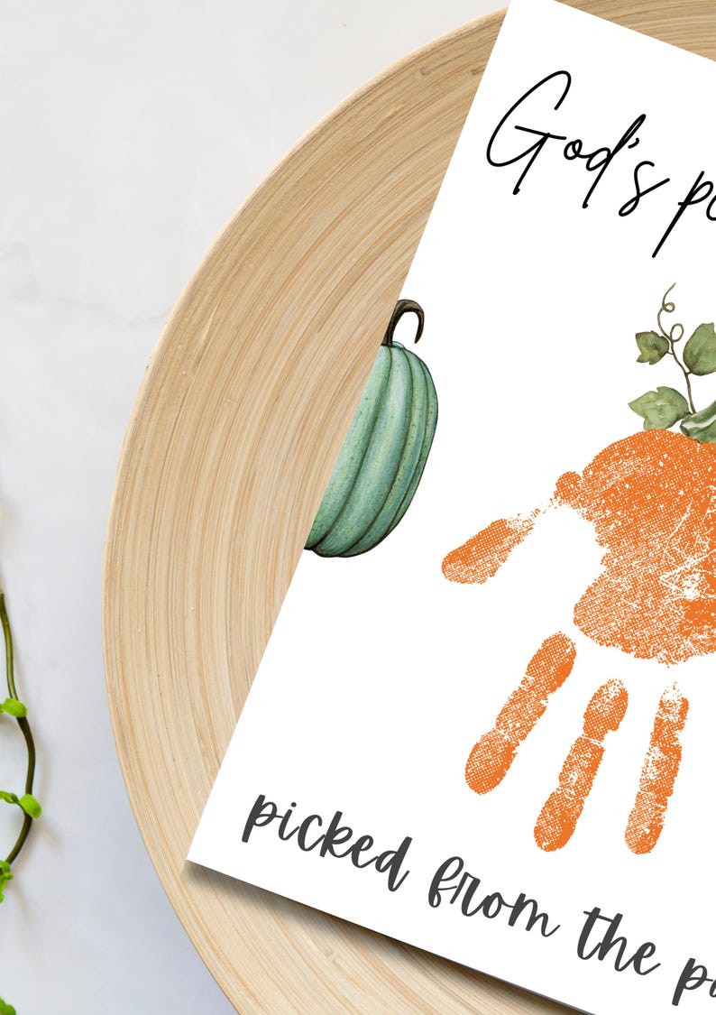 Christian Pumpkin Handprint Craft Fall Preschool Activity Kids Harvest ...