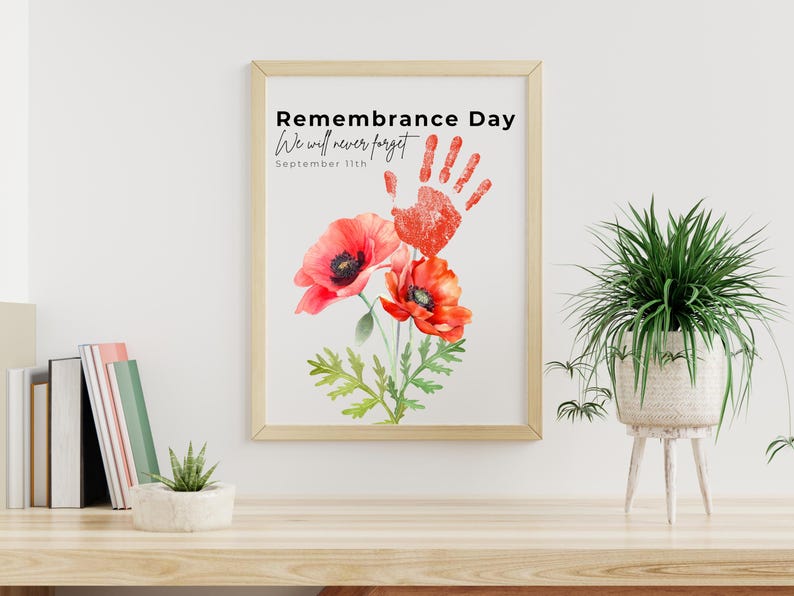 9/11 Remembrance Day Handprint Printable | Patriot Day Craft for Kids ...