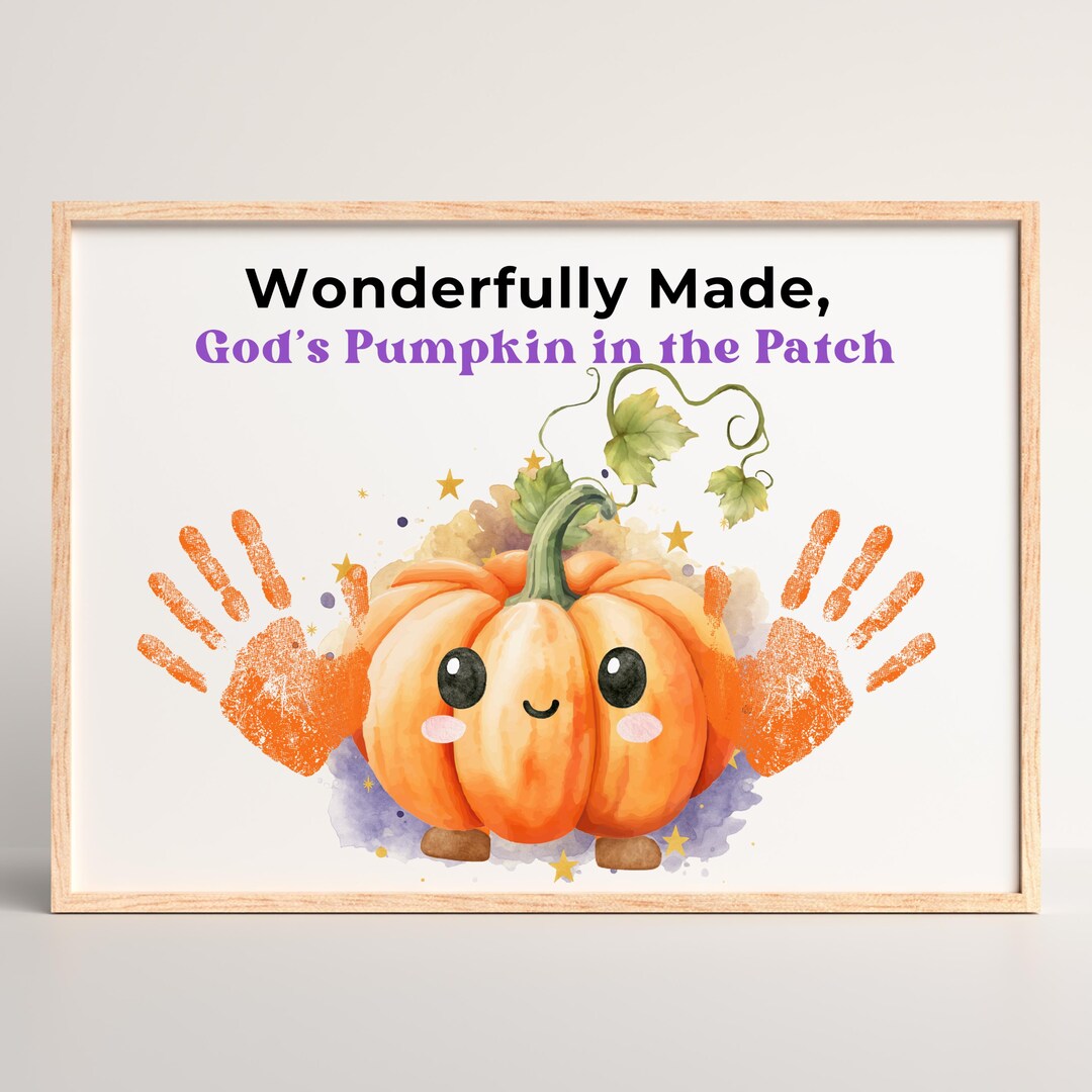 God’s Pumpkin in the Patch Printable | Christian Fall Handprint Craft ...