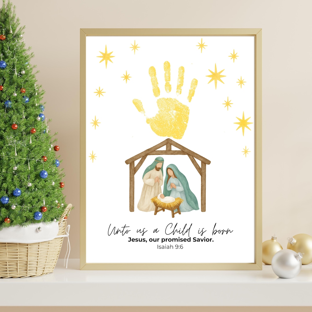 Nativity Handprint Craft, Sunday School Christmas Activity (PDF ...