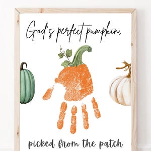 Christian Pumpkin Handprint Craft Fall Preschool Activity Kids Harvest ...