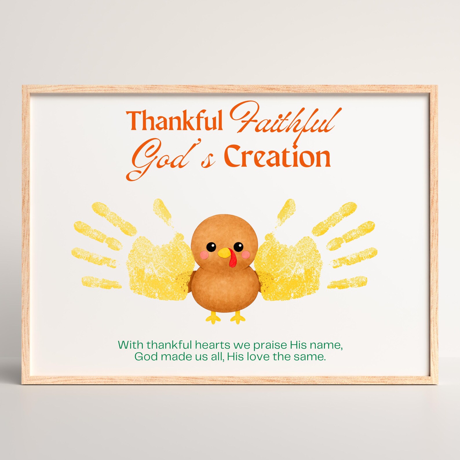 Christian Thanksgiving Turkey Handprint Craft Printable Faith-based ...