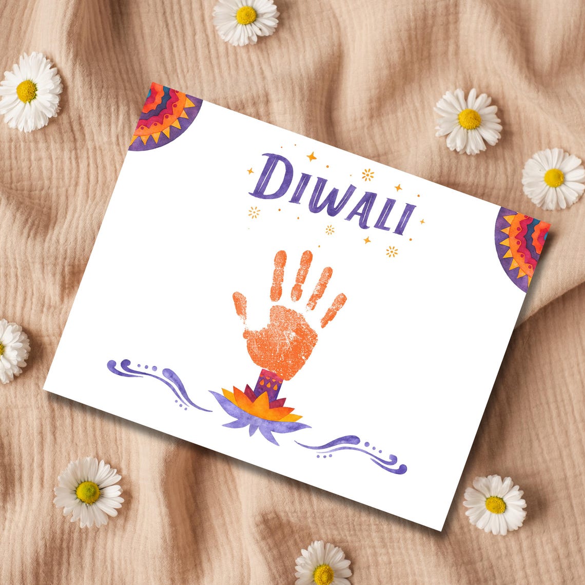 Diwali Handprint Craft Printable | Kids Diwali Activity | Happy Diwali ...