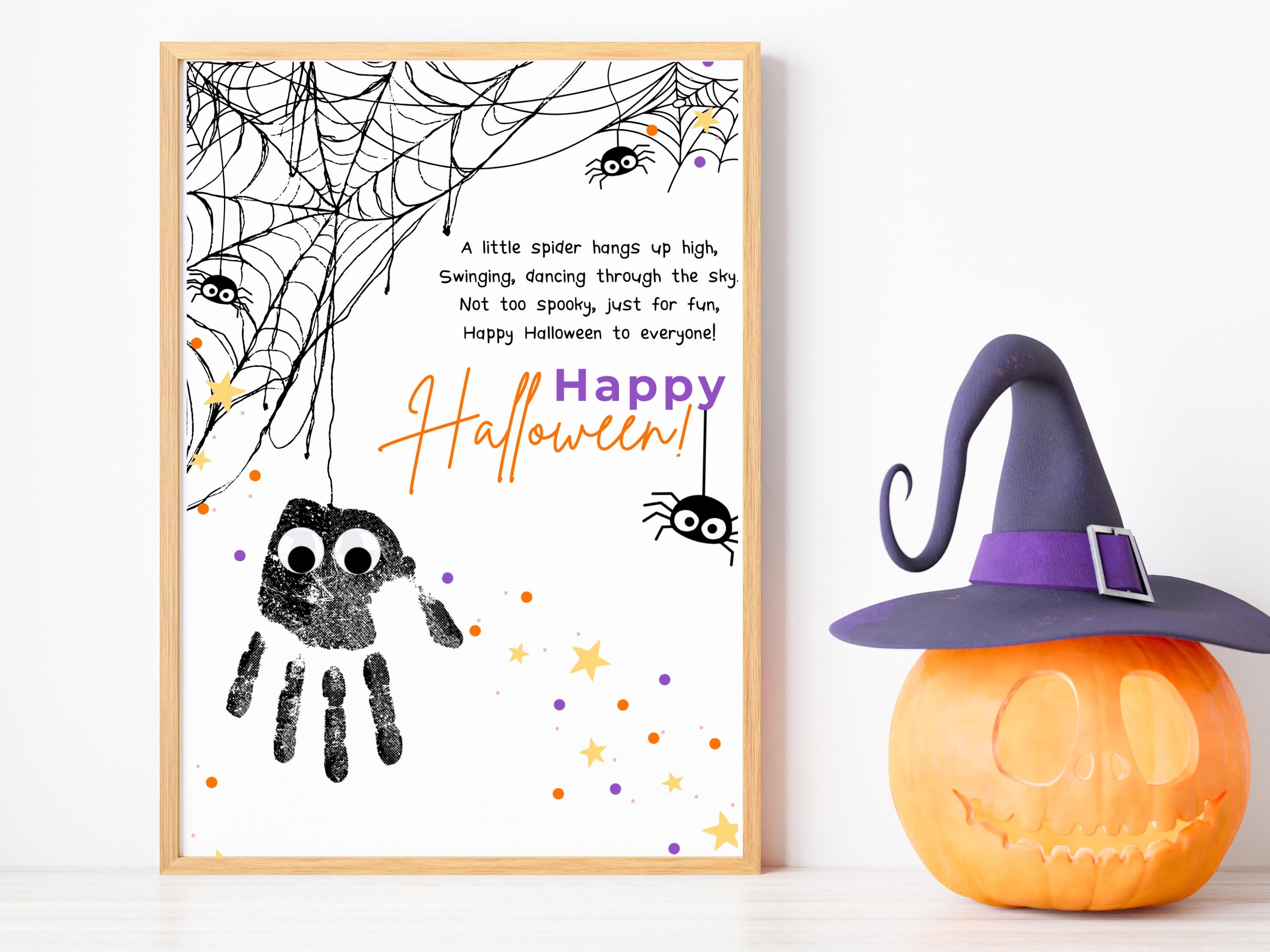 Halloween Spider Handprint Craft Printable | Kids Handprint Art ...