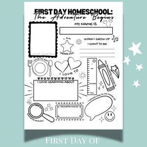 First Day of Homeschool Interview Printable Back to School Sign ...