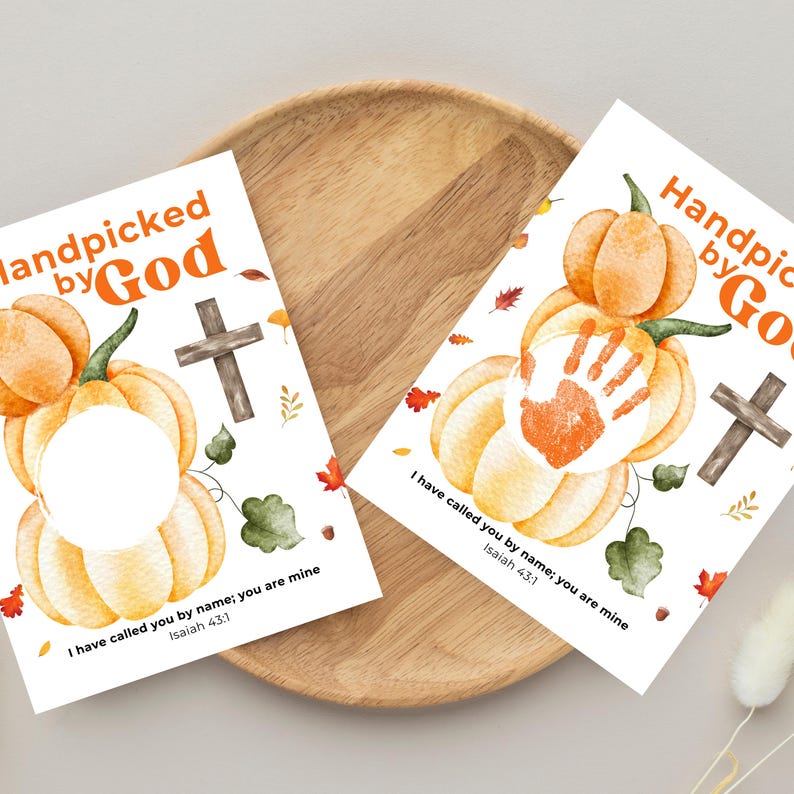 Thanksgiving Pumpkin Christian Handprint Craft Fall Bible Verse Church ...