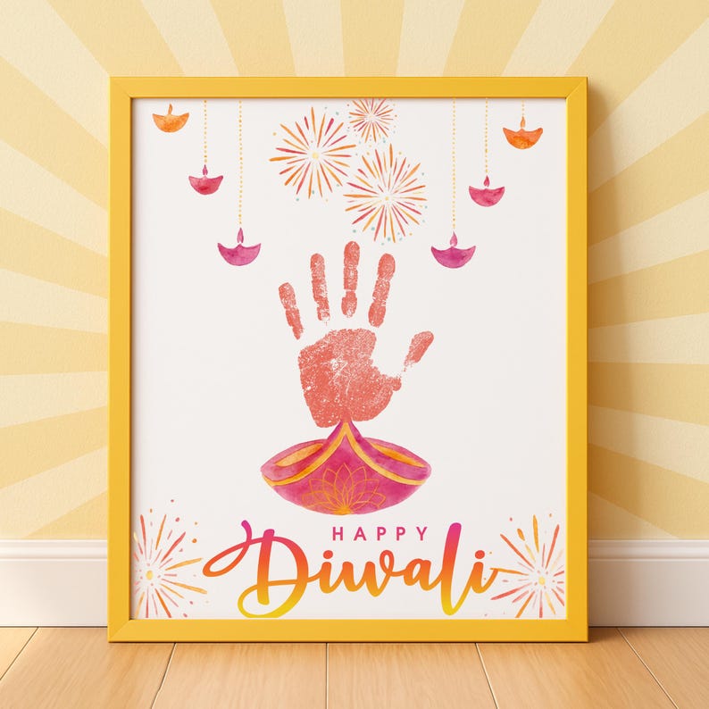 Diwali Handprint Craft Printable | Kids Diwali Activity | Happy Diwali ...