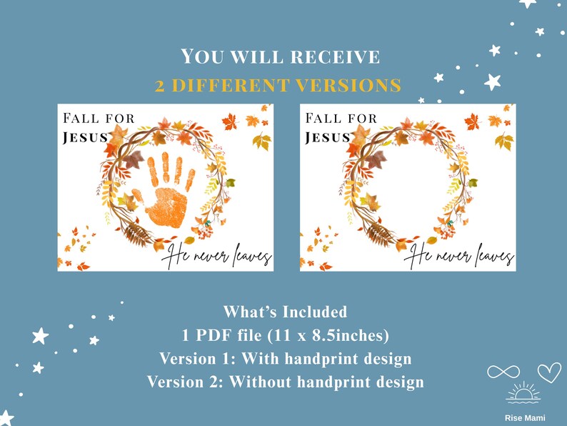 Fall for Jesus Handprint Craft Printable Christian Fall Kids Activity ...