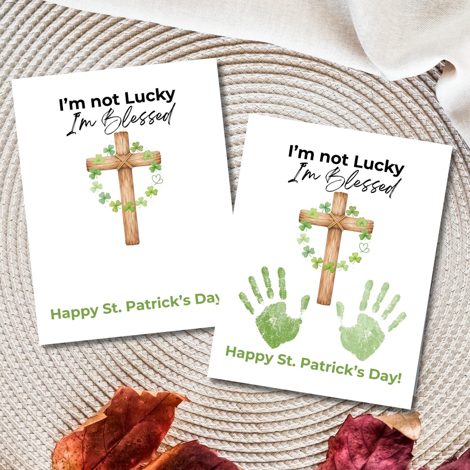Christian St. Patrick’s Day Handprint Craft Printable, Faith Shamrock ...