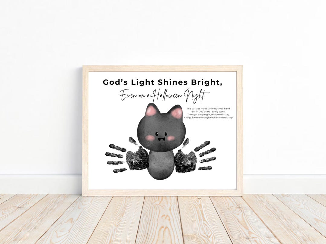 Christian Halloween Bat Handprint Craft | God’s Light Shines Bright ...