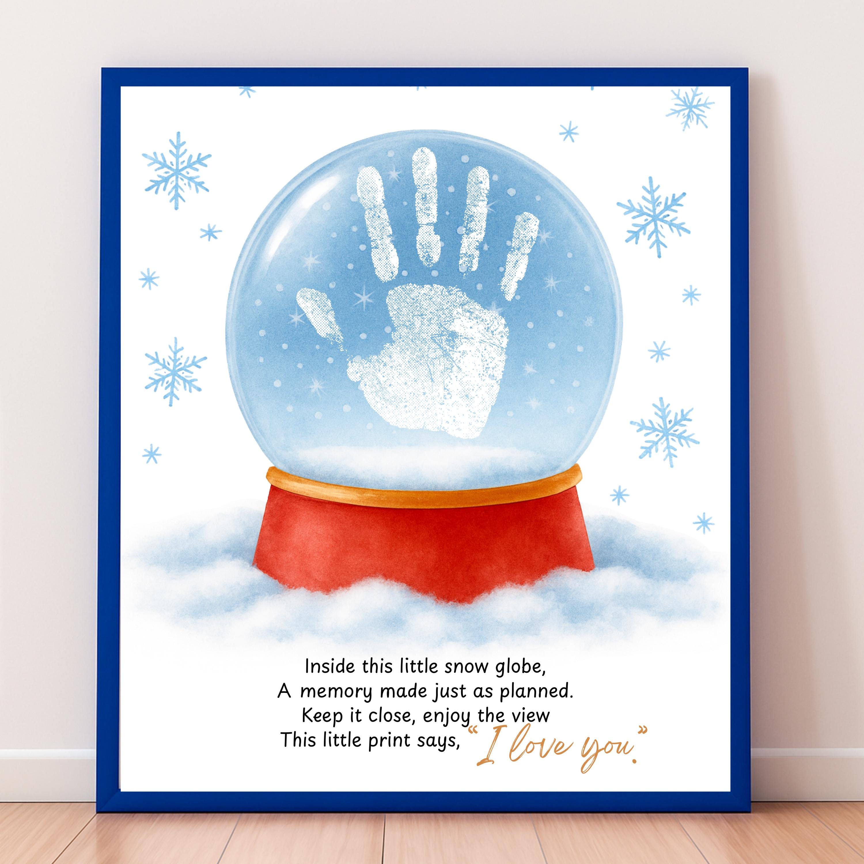 Snow Globe Handprint Craft Poem Printable Winter Classroom Activity ...