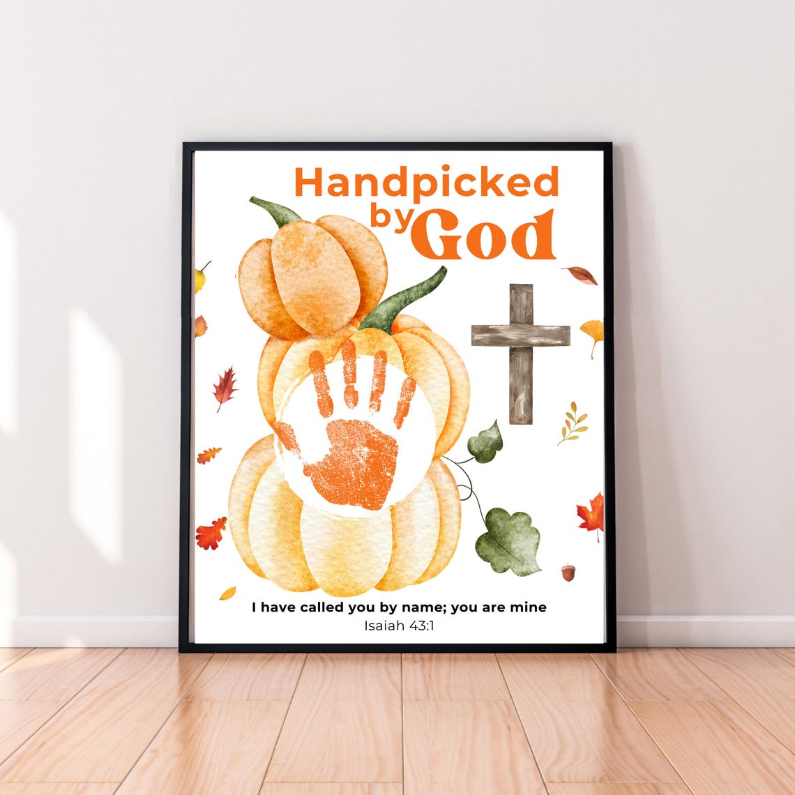 Thanksgiving Pumpkin Christian Handprint Craft Fall Bible Verse Church ...