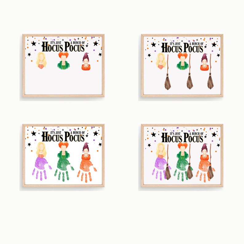 Hocus Pocus Handprint Craft Printable Halloween Witch Handprint Art ...