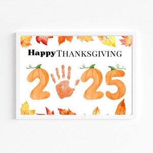 Happy Thanksgiving 2025 Handprint Craft | Fall Pumpkin Keepsake ...